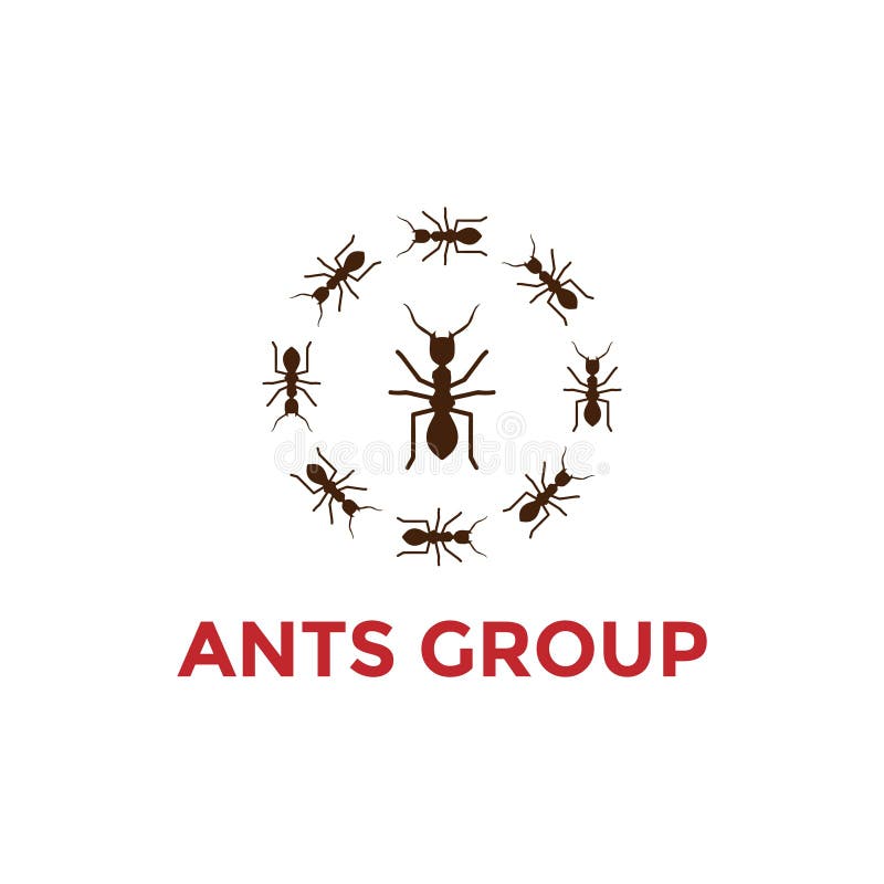 Circle Ant Group Unity Teamwork Together Logo Design Stock Vector ...