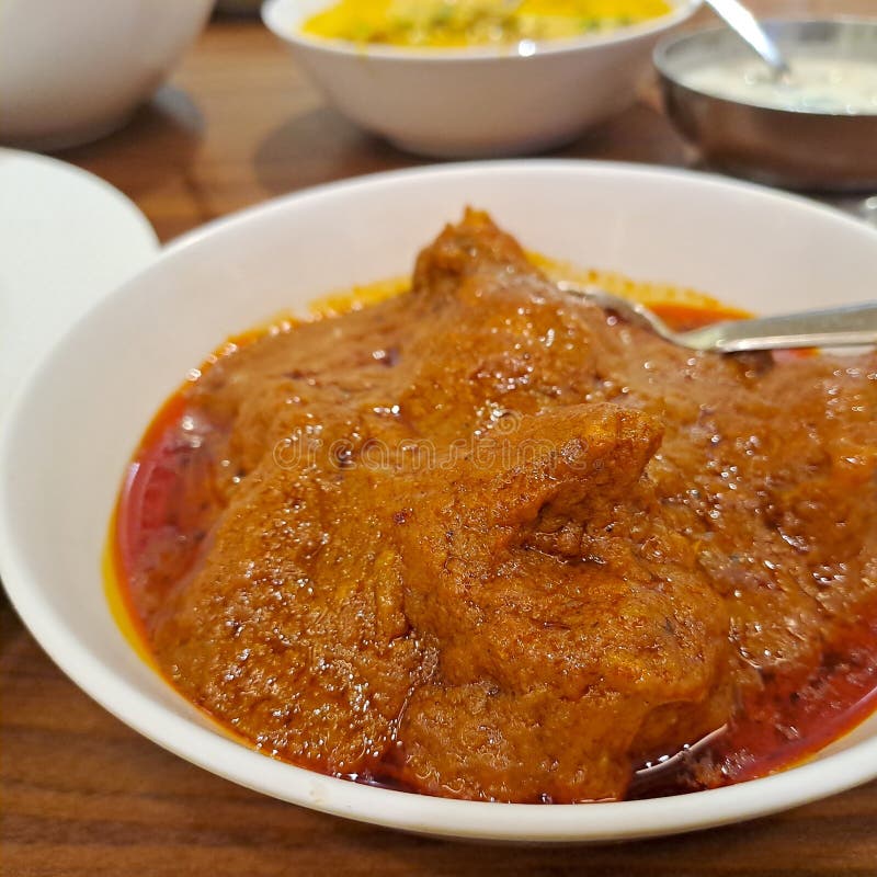 Kosha Mangsho, Bengali Style Mutton Curry Stock Photo - Image of ...