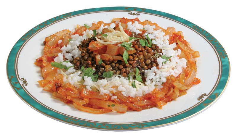 Koshari stock photo. Image of onions, rice, arabic, koshari - 15302960