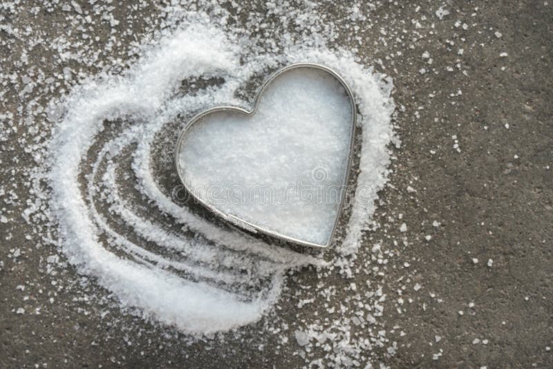Kosher Salt in a Heart Shape Stock Image - Image of heart, kosher ...