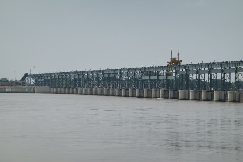 Koshi River Hydroelectric Dam Stock Image - Image of industry ...