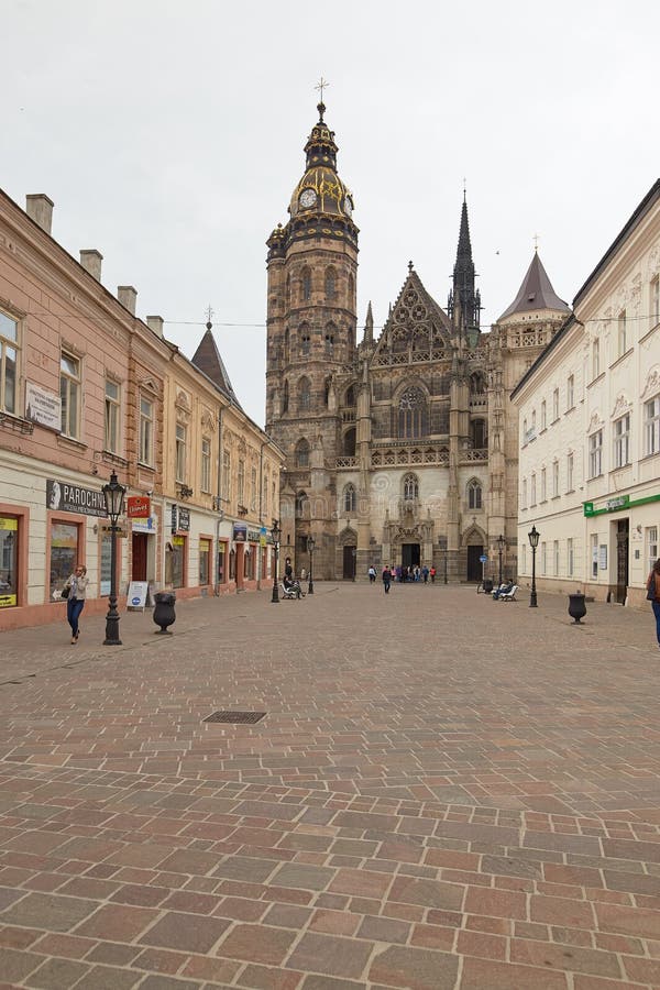 Kosice, Slovakia - 17 April 2018: St. Elizabeth`s Cathedral in Kosice ...