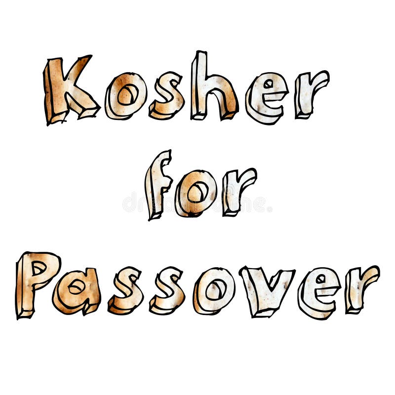 Kosjer Voor Pascha Tecturebrieven Met Matzah Stock Foto - Image of ...