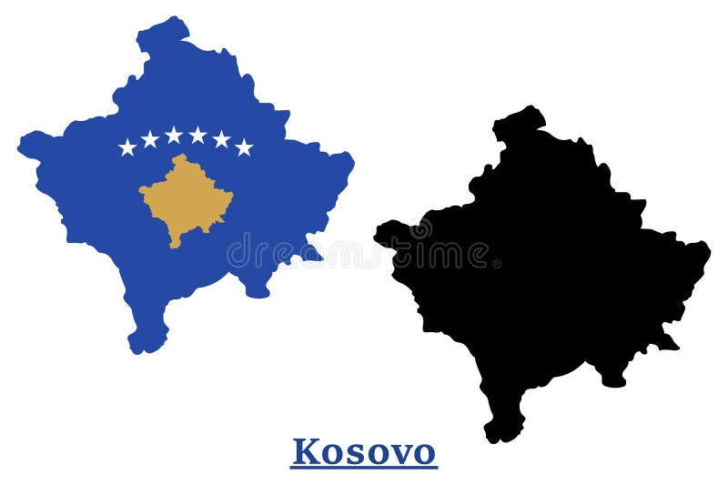 Kosovo National Flag Map Design, Kosovo Country Flag Inside the Map ... Kosovo National Flag Map Design, Kosovo Country Flag Inside the Map ...