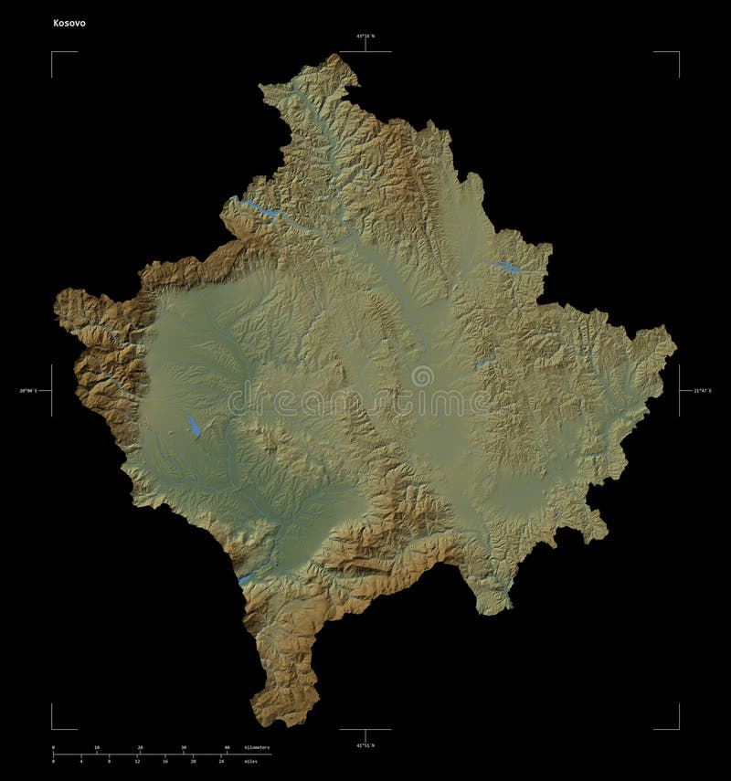 Kosovo Shape on White. Pale Stock Illustration - Illustration of kosovo ...