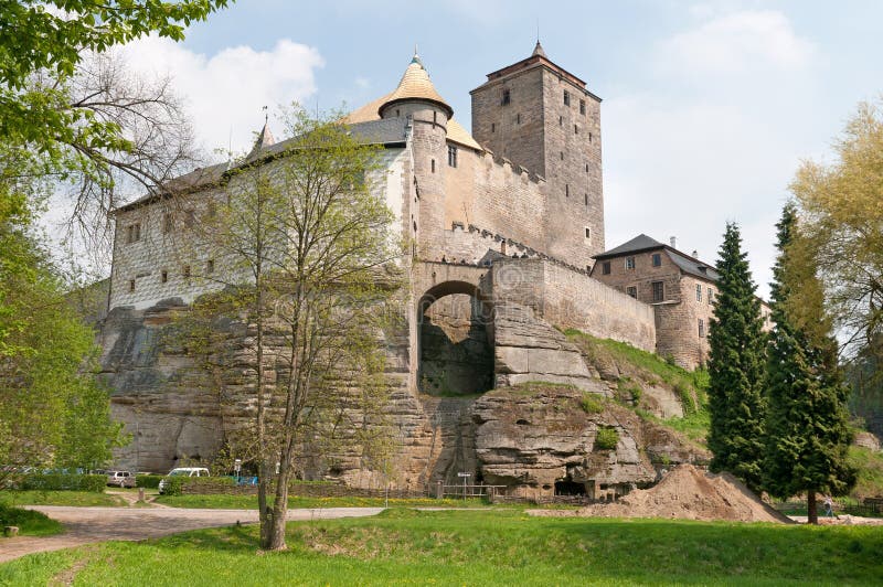 Kost castle (Hrad Kost) stock photo. Image of ruin, blue - 23924154