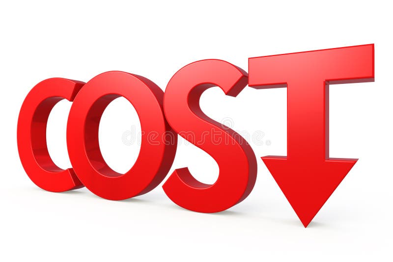 Kosten onderaan concept stock illustratie. Illustration of diagram ...