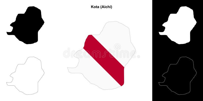 Kota outline map stock vector. Illustration of infographic - 379081779