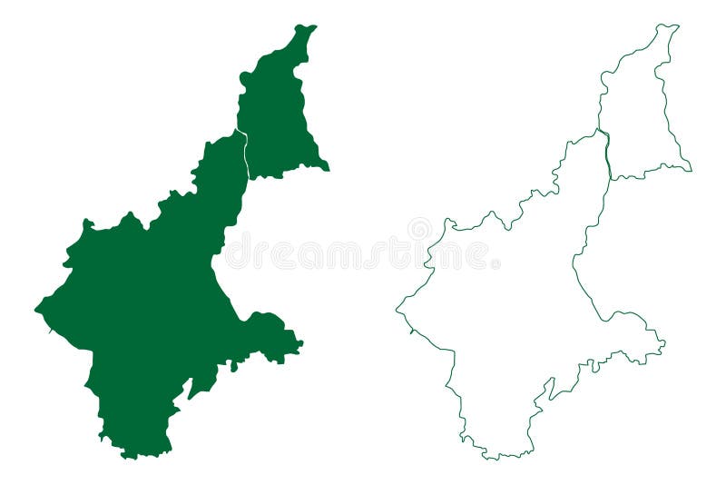 Kota District Rajasthan State, Republic of India Map Vector ...