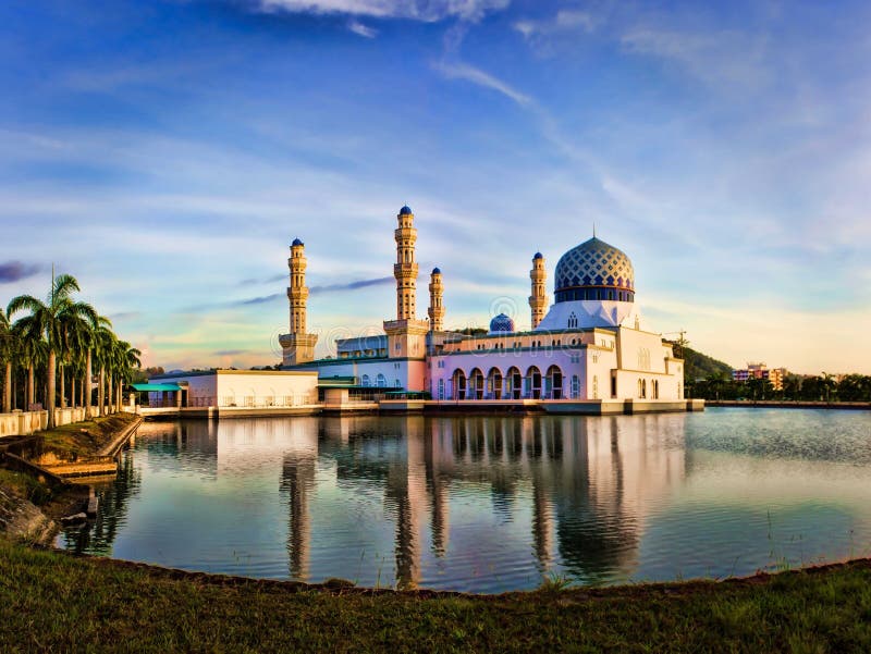 Kota Kinabalu City Mosque stock photo. Image of kota - 55539300