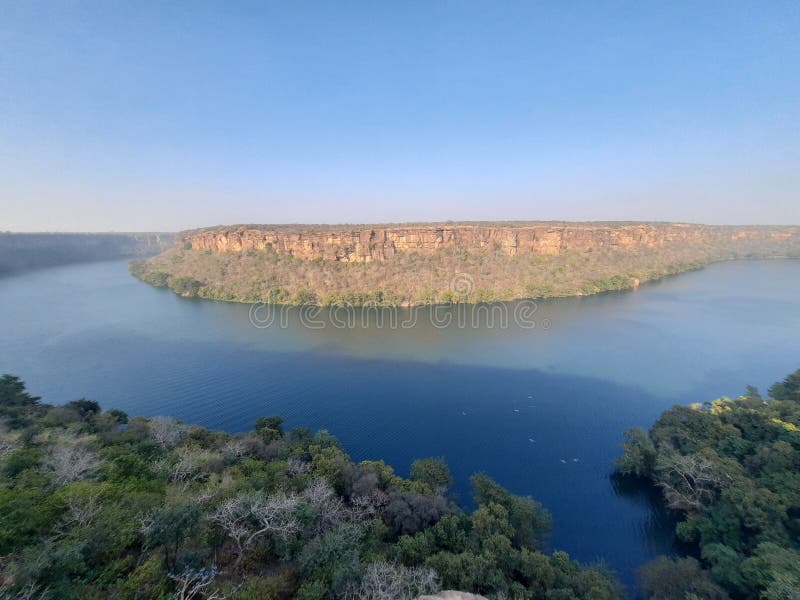 Chambal River At Gandhi Sagar Dam, Madhya Pradesh, India Stock Photo ...