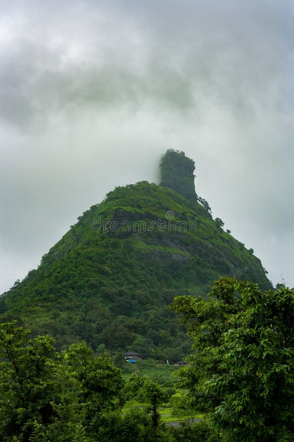 Kothaligad Mountain stock image. Image of ghat, valley - 75725423