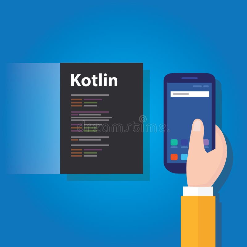 Kotlin Programming Language Development Concept Coding Background Colored Pixelized Text 3d
