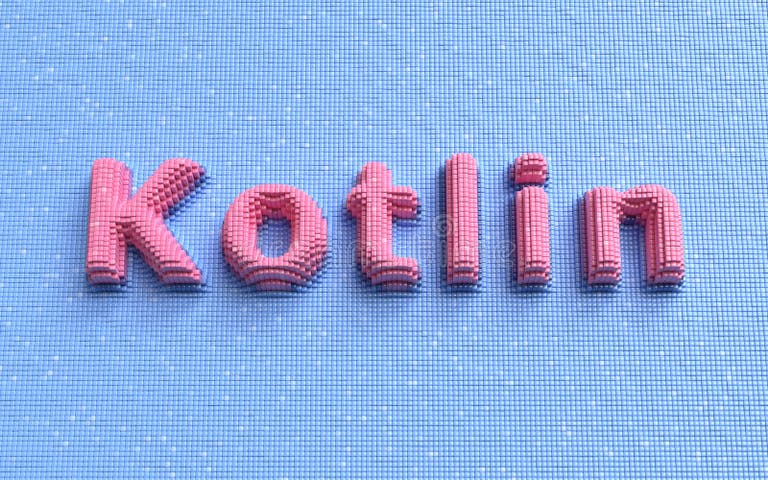 Kotlin Programming Language. Development Concept. Coding Background ...