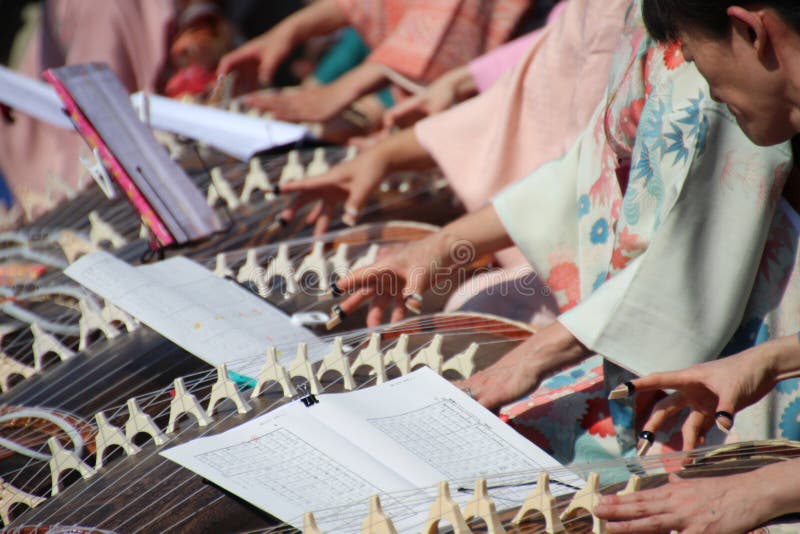 Koto players editorial stock image. Image of japanese - 24444799