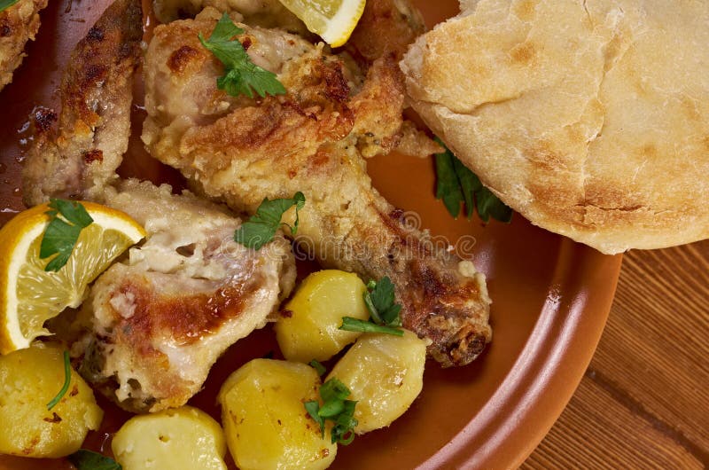 Kotopoulo Lemonato stock image. Image of appetizer, meal - 38091823