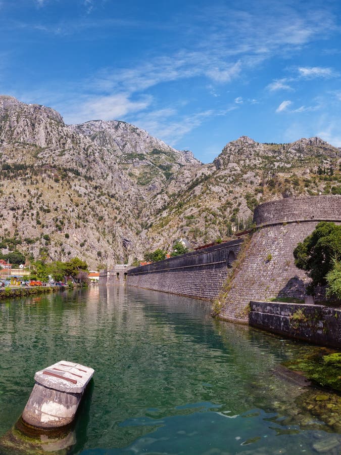 Kotor City Wall Fortification Stock Image - Image of nature, citadel ...