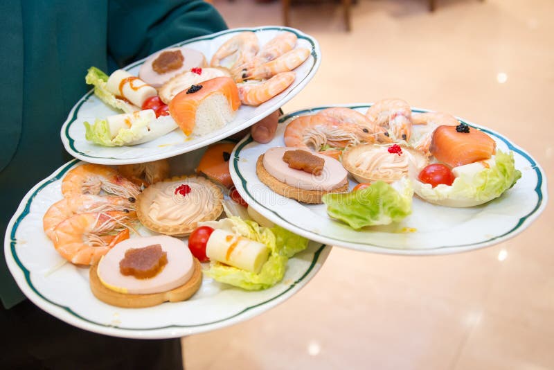 Koude Voorgerechten Koude Snacks Stock Afbeelding - Image of ketchup ...