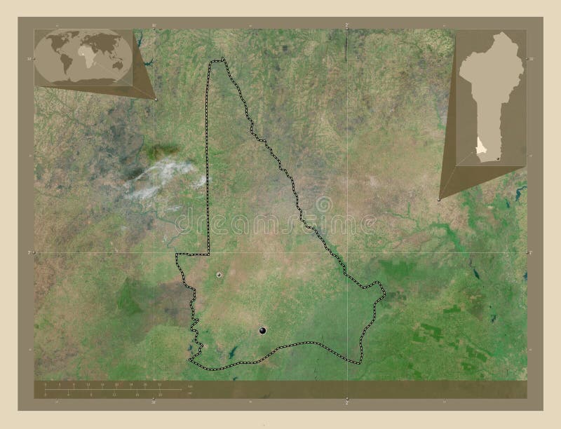 Kouffo Benin High Res Satellite Major Cities Stock Image Image Of Stereographic Division