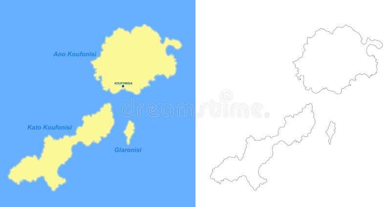 Koufonisia Islands Map - Cdr Format Stock Vector - Illustration of ... Koufonisia Islands Map - Cdr Format Stock Vector - Illustration of ...