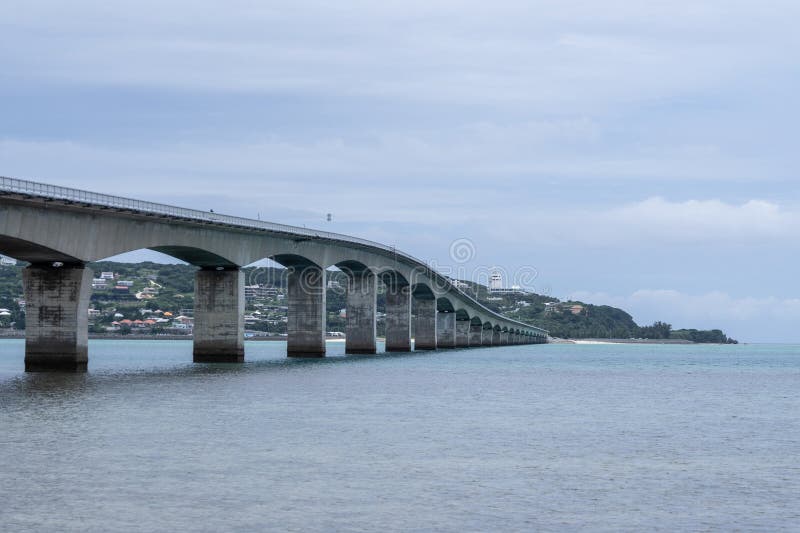 Kouri Bridge and Kouri Island Okinawa, Japan Stock Image - Image of ...