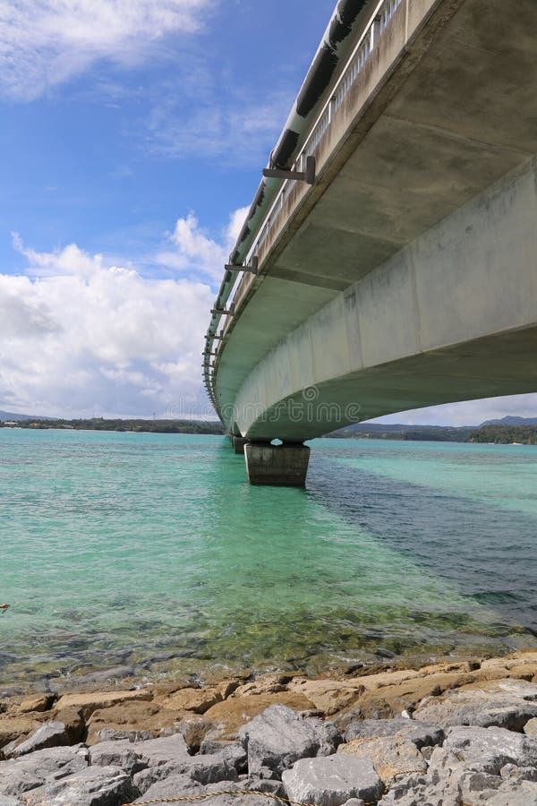 Kouri Bridge in Okinawa, Japan Stock Image - Image of holiday, summer ...
