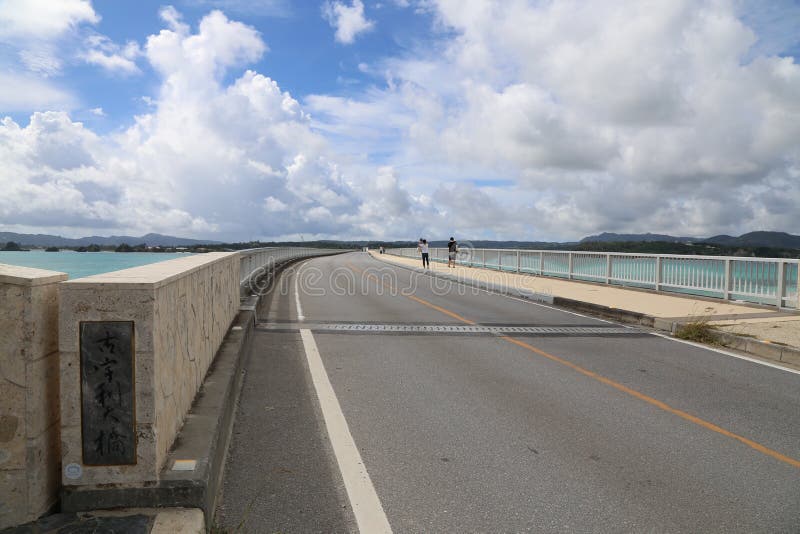 Kouri Bridge in Okinawa, Japan Stock Image - Image of summer, tourism ...