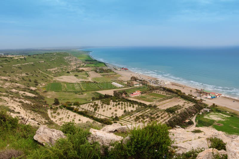 Kourion beach on Cyprus stock photo. Image of landscape - 206109834