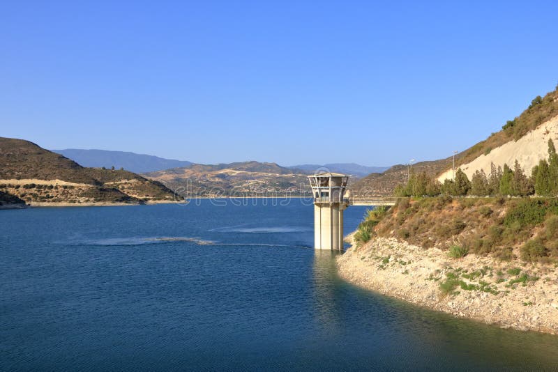 Kouris Dam with Reservoir, the Largest of a Network of 107 Dams, 15 Km ...