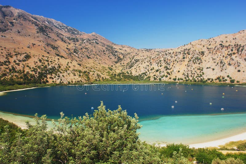 Kourna Lake, Crete stock image. Image of crete, nature - 41425657