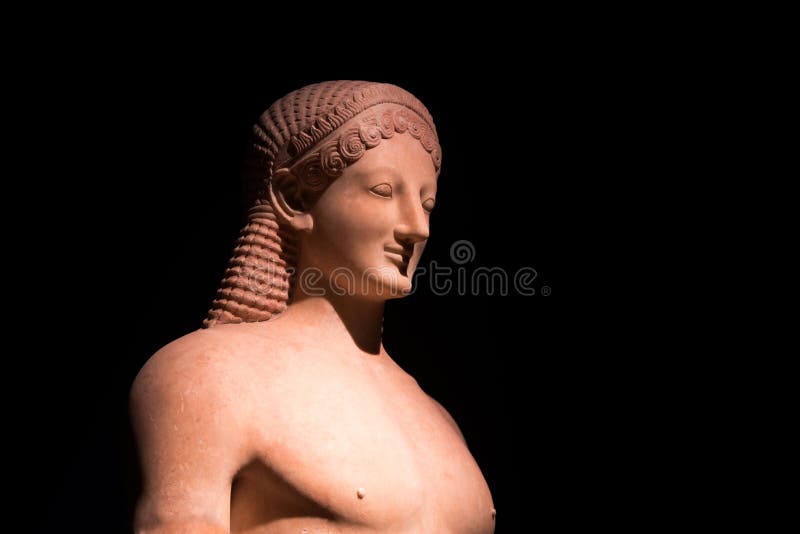 Kouros-Statue in Naxos-Insel in Griechenland Stockbild - Bild von ...