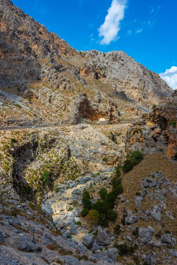 Kourtaliotiko Gorge at Greek Island Crete Stock Photo - Image of ...