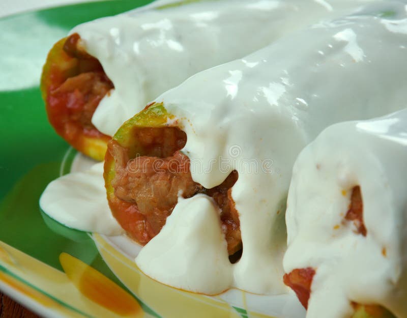 Kousa bel laban stock image. Image of palestine, baked - 75661557