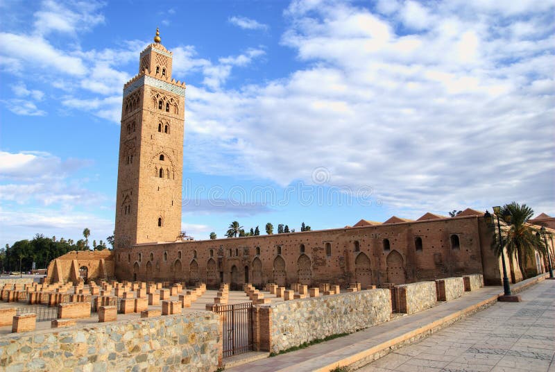 Koutoubia Meczetu Minaret. Marrakech, Maroko Zdjęcie Stock - Obraz ...