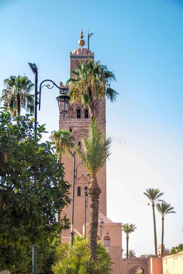 Koutoubia Mosque at Marrakech Stock Photo - Image of tourist, heritage ...
