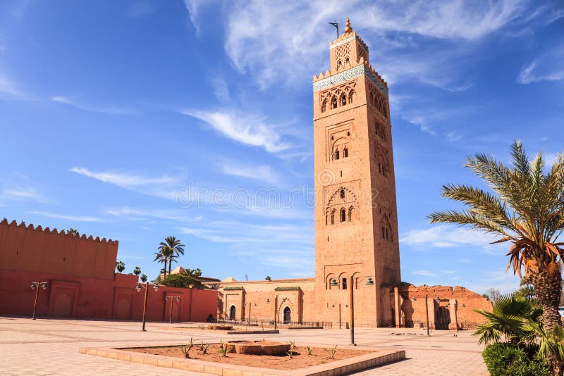 Koutoubia Mosque in Marrakech Stock Photo - Image of marrakech, place ...