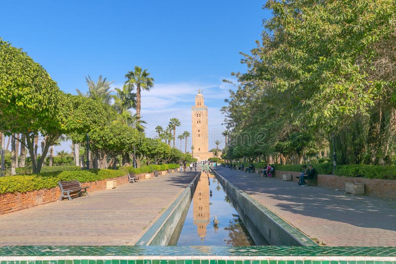 Koutoubia Mosque from 12th Century in Old Town of Marrakech, Morocco ...