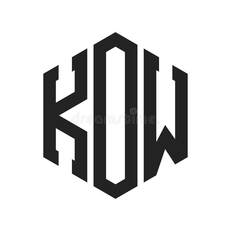 KOW Logo Design. Initial Letter KOW Monogram Logo Using Hexagon Shape ...