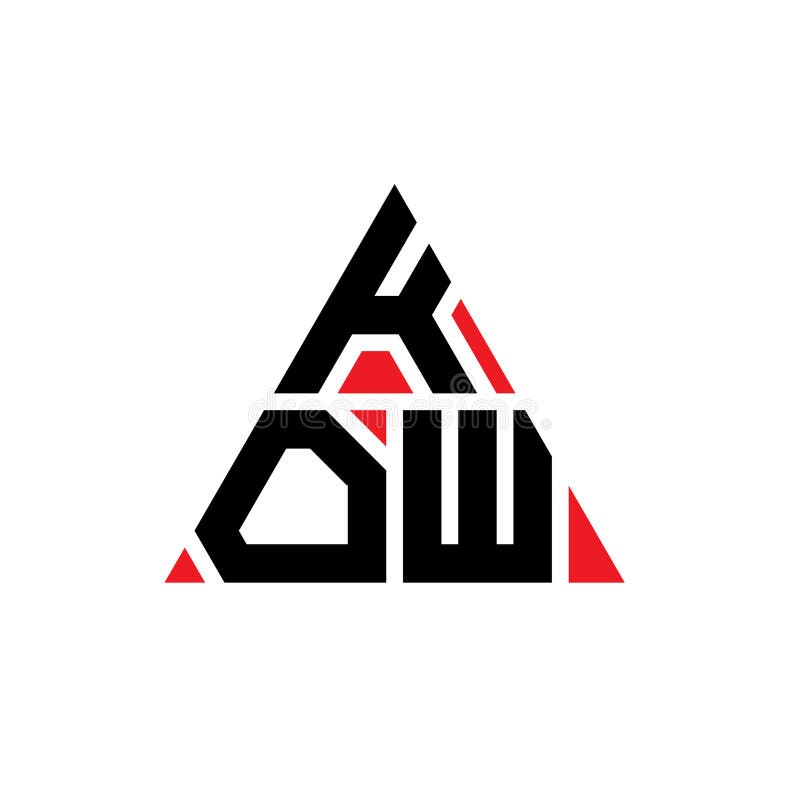 KOW Triangle Letter Logo Design with Triangle Shape. KOW Triangle Logo ...