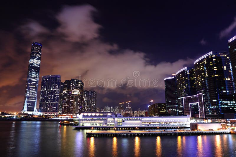Kowloon at night stock photo. Image of asia, modern, hong - 20396638
