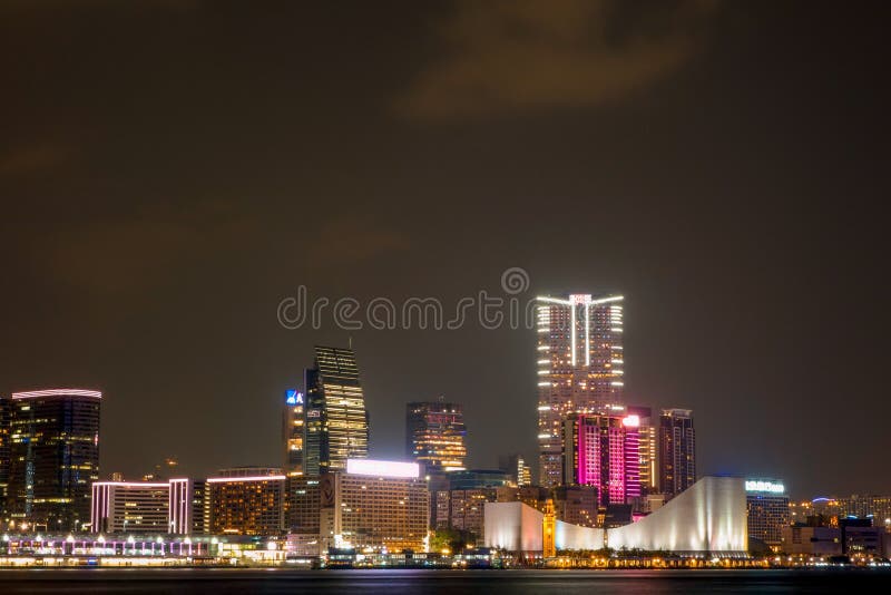 Kowloon night stock photo. Image of hong, lights, financial - 34653108