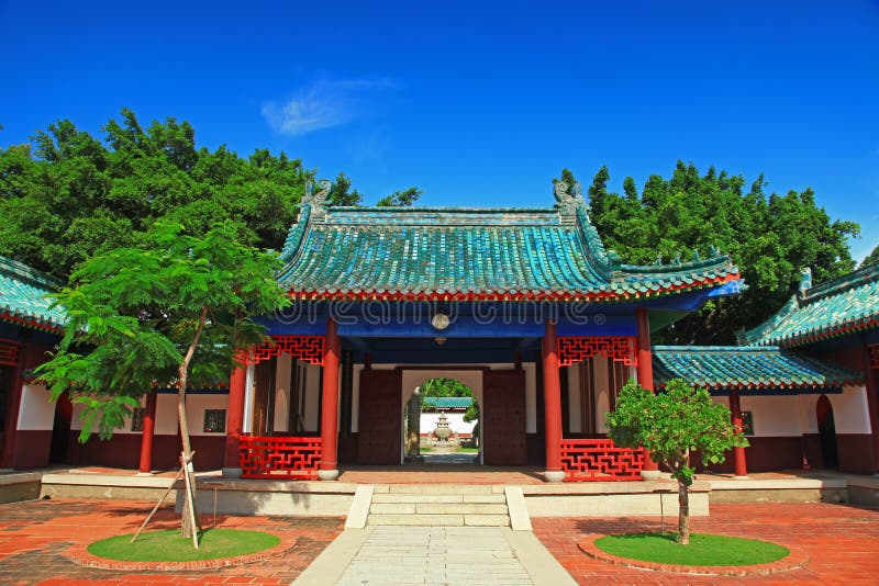 Koxinga Shrine - Historic Site of Tainan Stock Image - Image of east ...