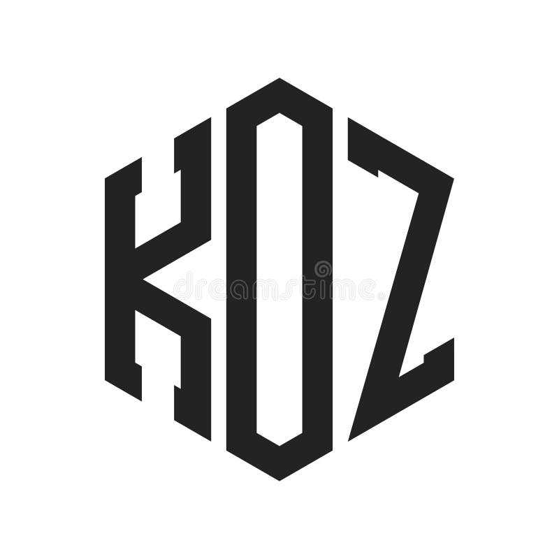 KOZ Logo Design. Initial Letter KOZ Monogram Logo Using Hexagon Shape ...