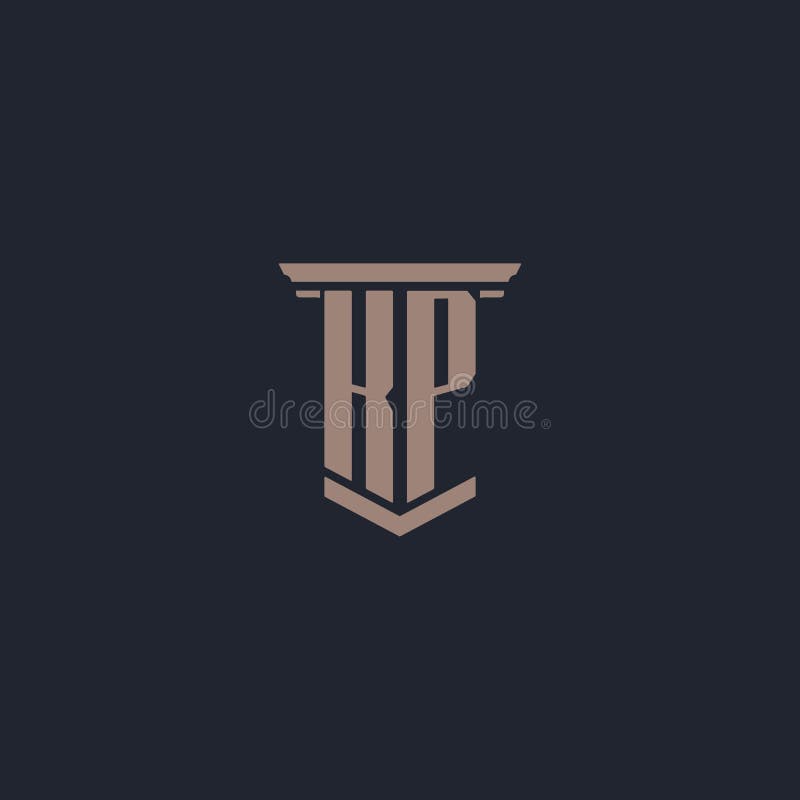KP Initial Monogram Logo with Pillar Style Design Stock Vector ... KP Initial Monogram Logo with Pillar Style Design Stock Vector ...
