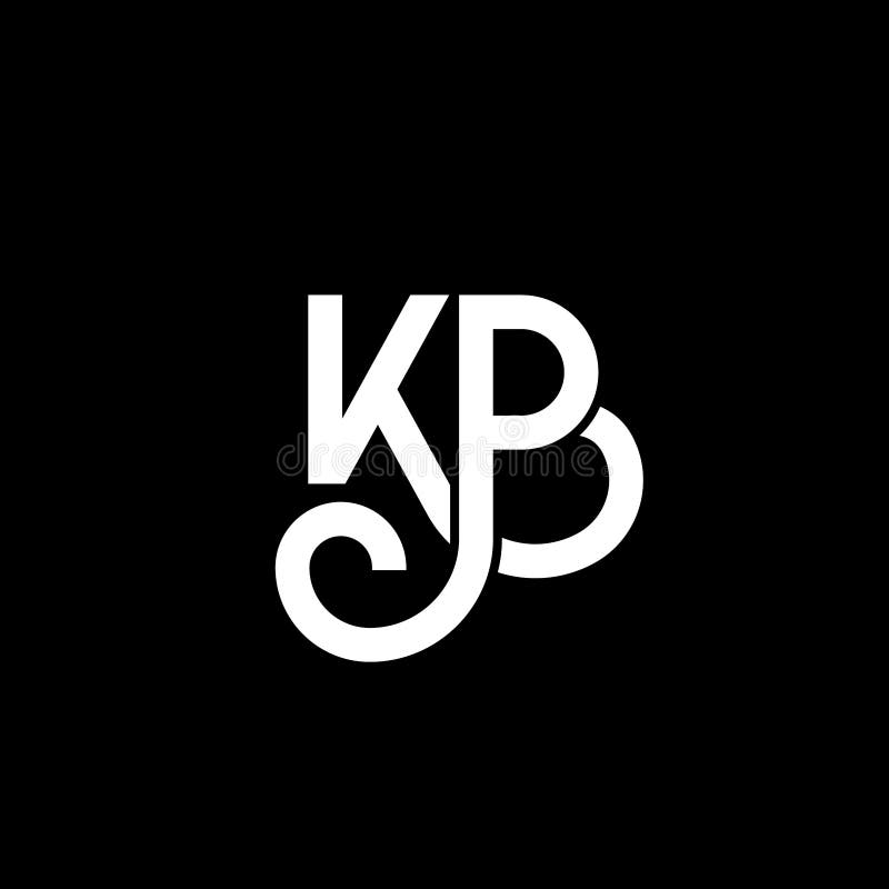 KP Letter Logo Design on Black Background. KP Creative Initials Letter ...