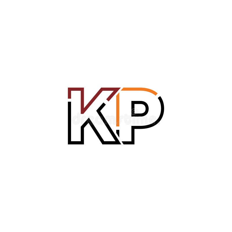 Letter KP Initial Logo Vector With Colorful Stock Vector - Illustration ...