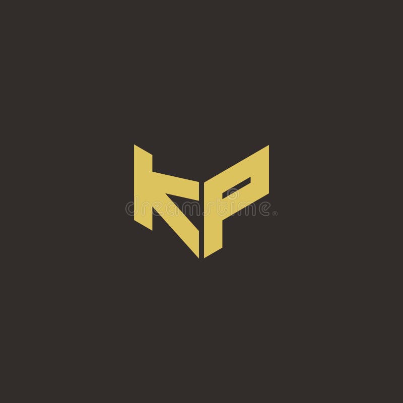 KP Logo Letter Initial Logo Designs Template with Gold and Black ...
