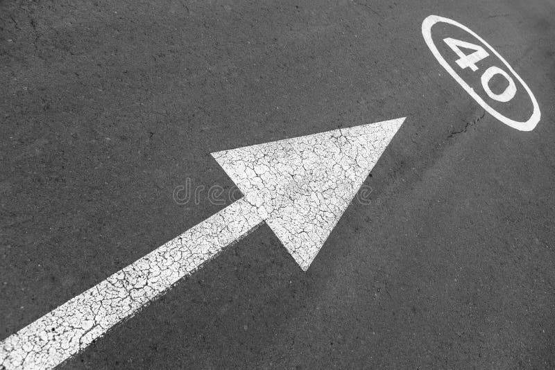 40 kph street sign stock photo. Image of arrow, easy - 83363656