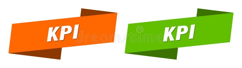 Kpi Banner. Kpi Ribbon Label Sign Set Stock Vector - Illustration of ...