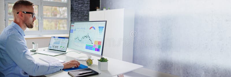 KPI Business Analytics Dashboard Stock Photo - Image of market ...